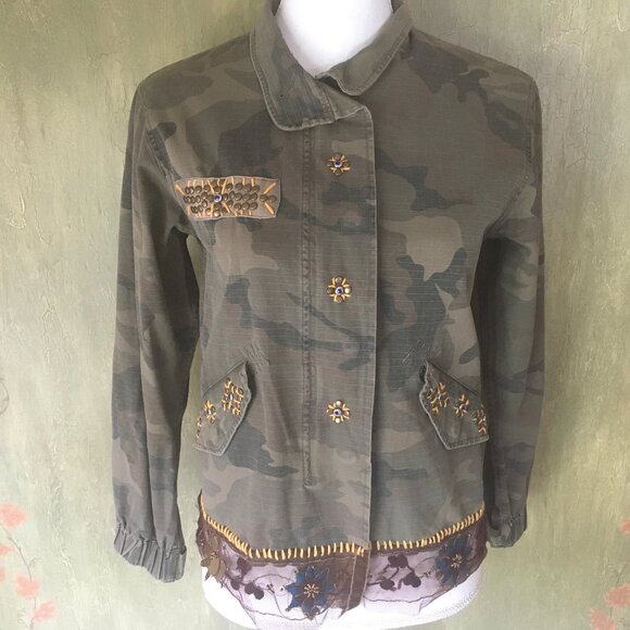 Spy Zone Exchange | Jackets & Coats | Camo Jacket With Sequin Back From ...